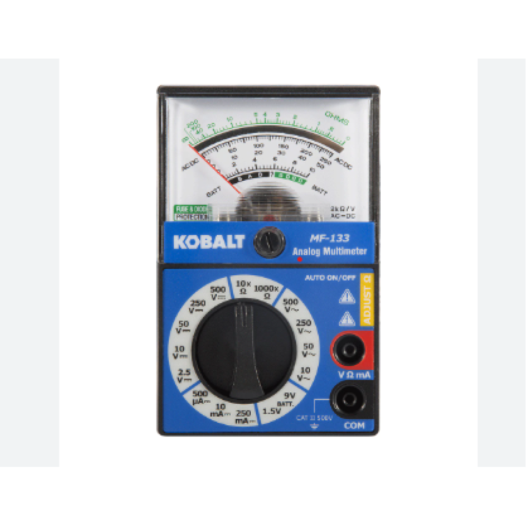 Kobalt Analog Multimeter Cat 2 500v