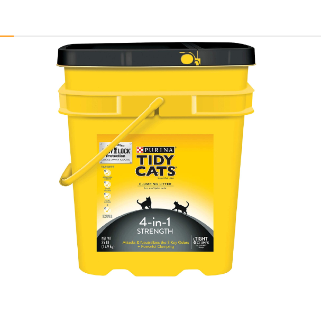 Purina Tidy Cats Clumping Cat Litter, 4-in-1 Strength Multi Cat Litter ...