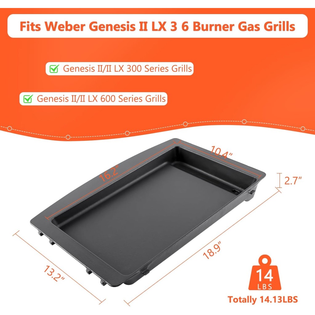 Weber Genesis II Griddle Weber Genesis II Cast Iron Griddle ...