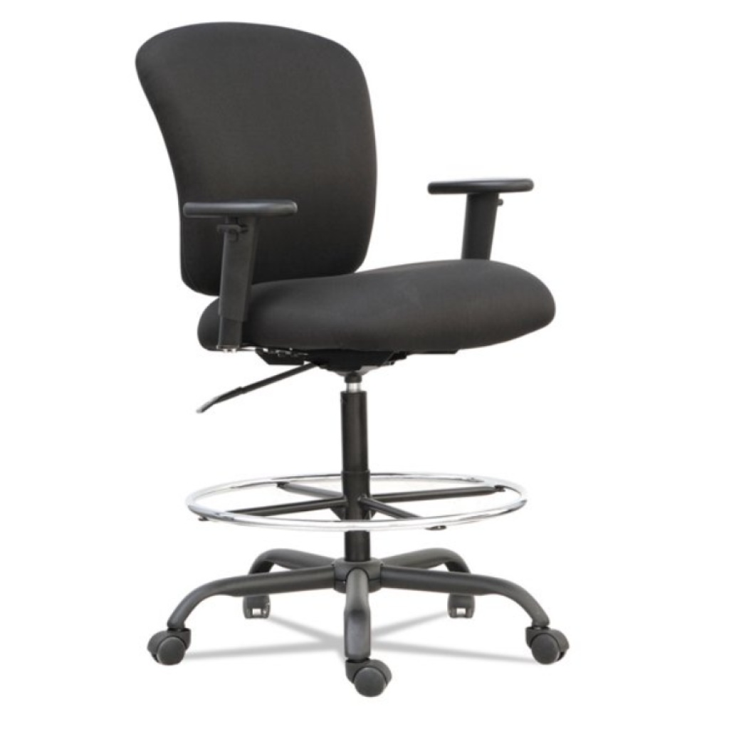 Alera Mota Series Big And Tall Stool Office Chair Black